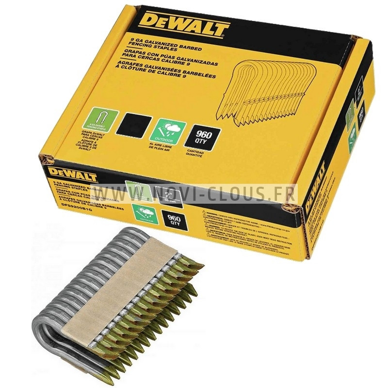 Agrafe Galva et Inox pour agrafeuse pneumatique Senco, Makita, Alsafix